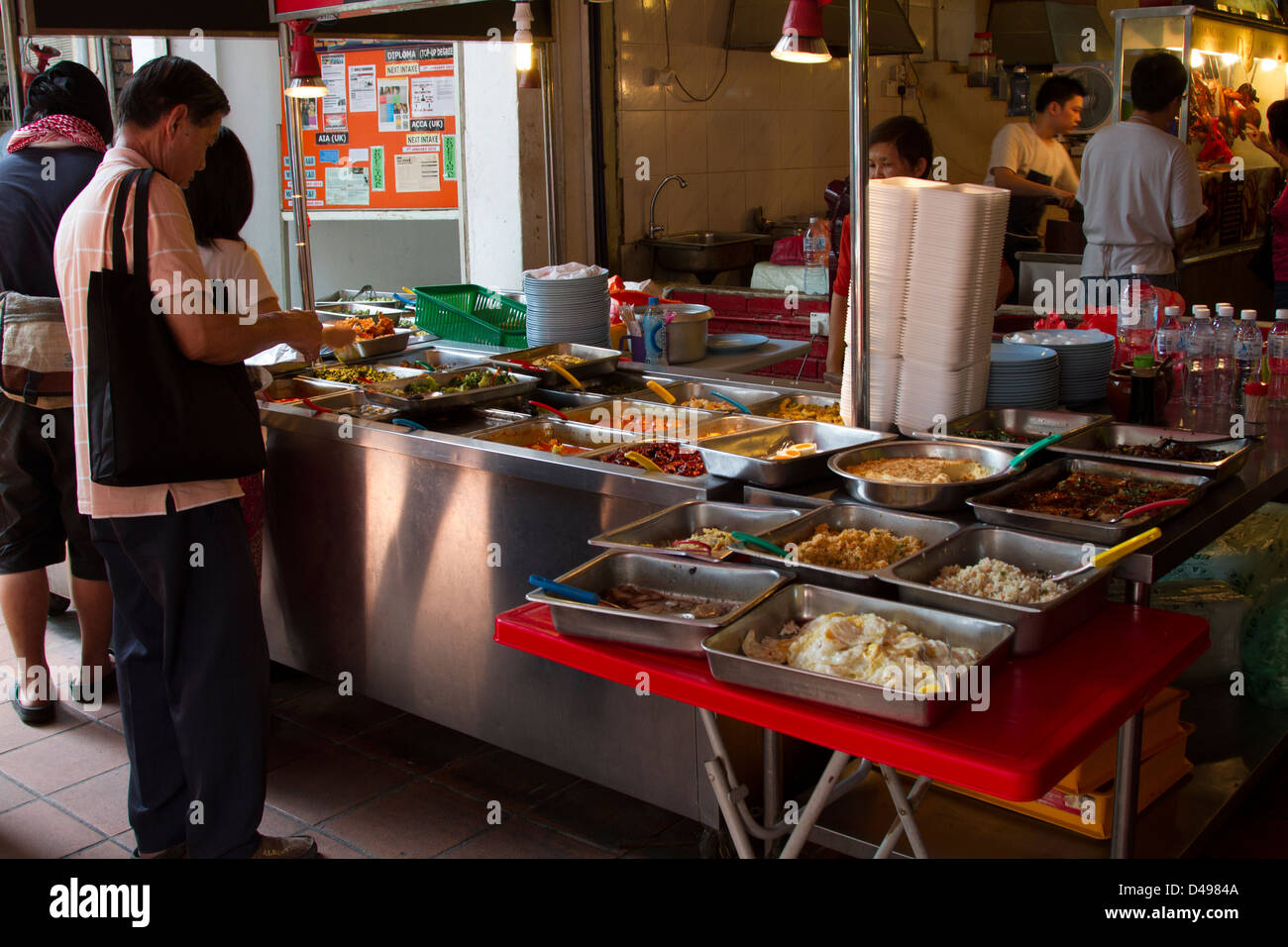 Self service cafe in chinatown Kuala lumpur Stock Photo - Alamy