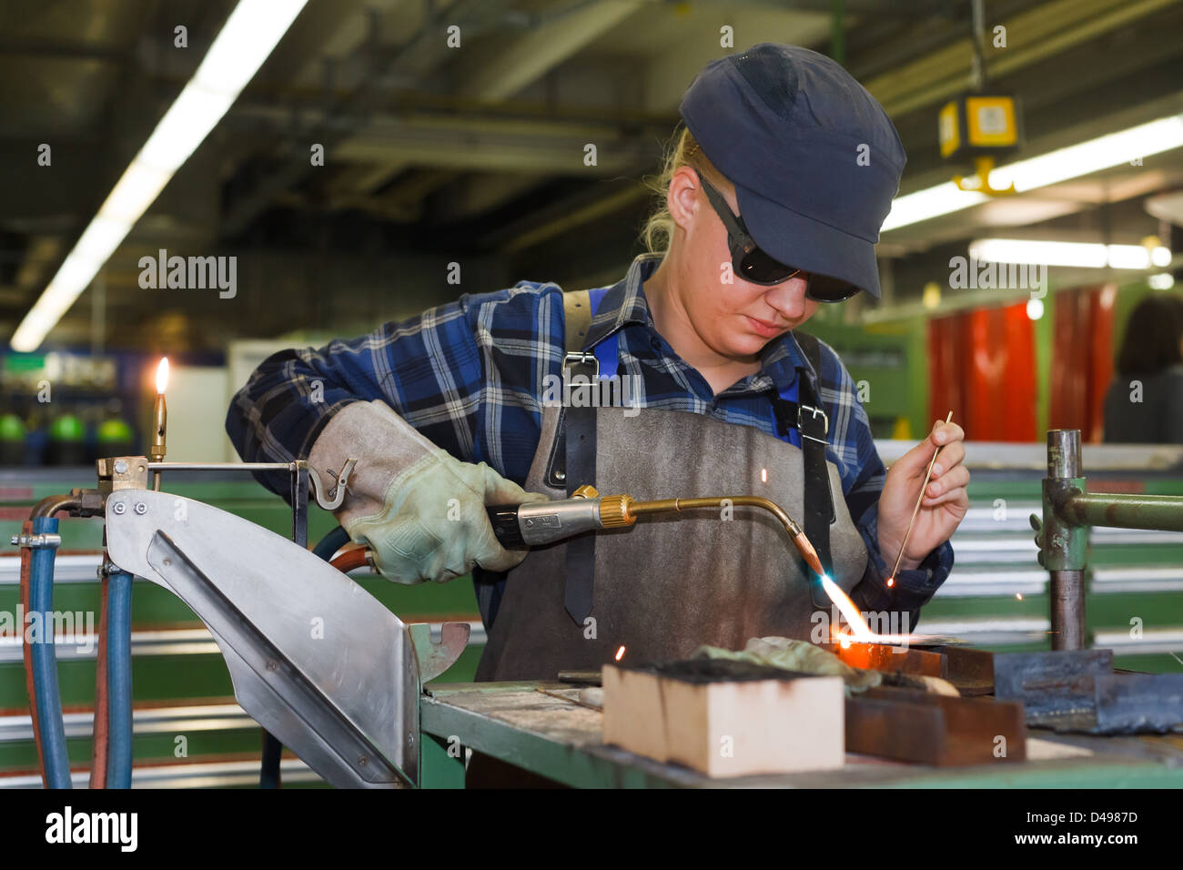 Berlin, Germany, industrial mechanic apprentices in welding training ...