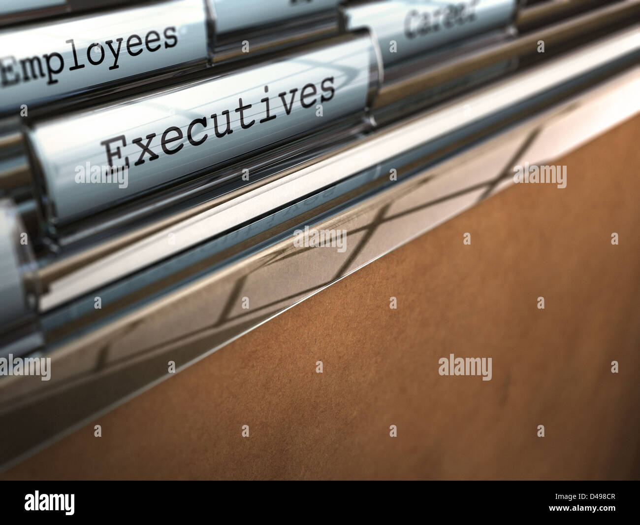 word executive written on a folder with perspective view and blur ...