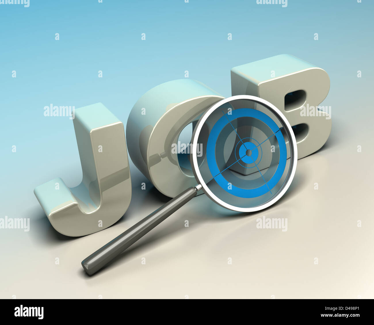 word job written with 3d letters onto a blue and beige background with ...