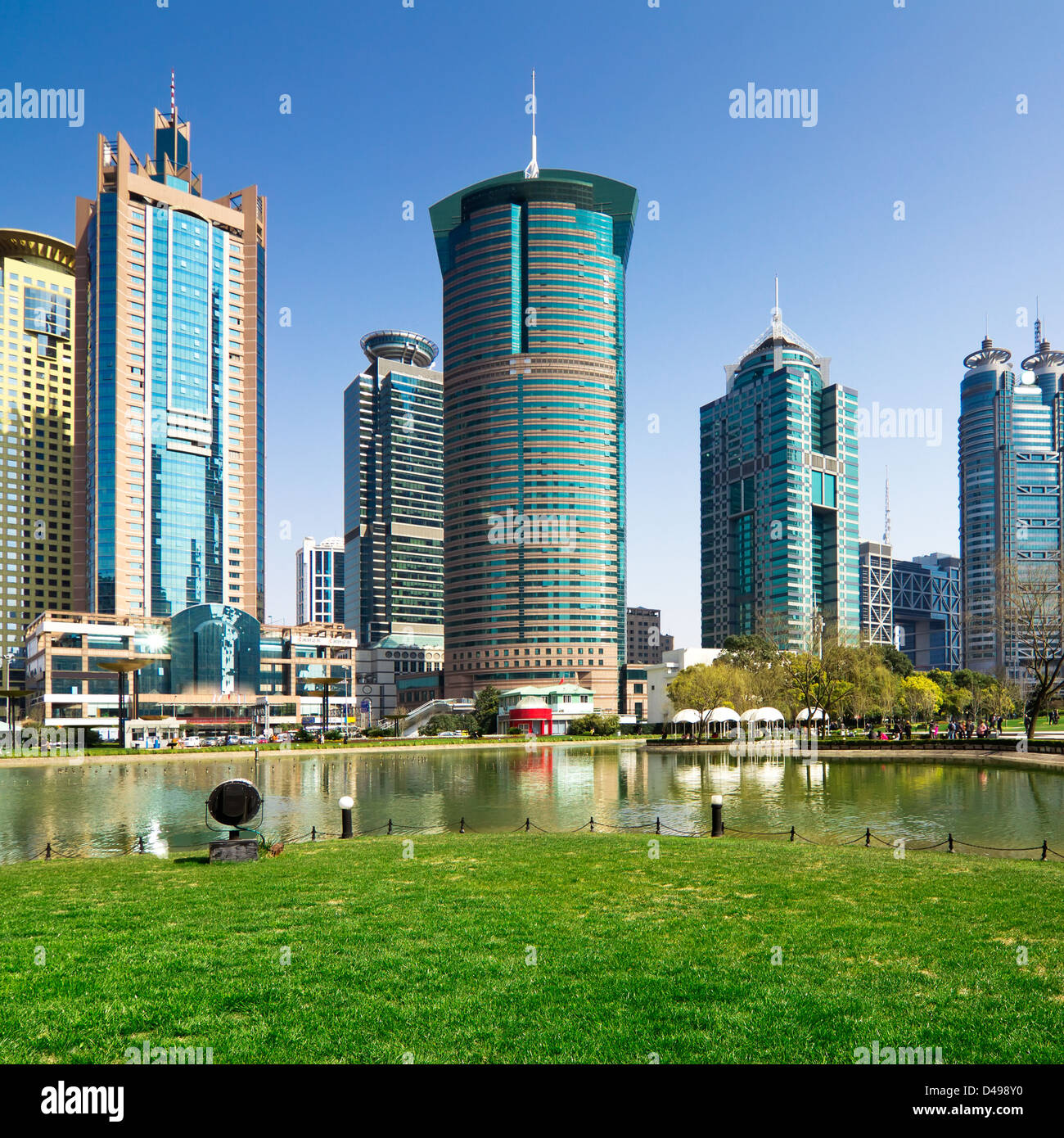 shanghai lujiazui financial center in the evening Stock Photo - Alamy