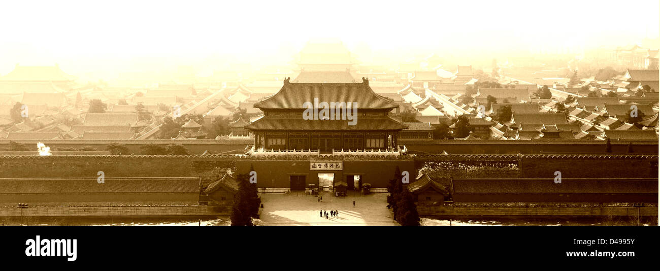 North Gate of Divine Might of the Forbidden City, Beijing, China Stock ...