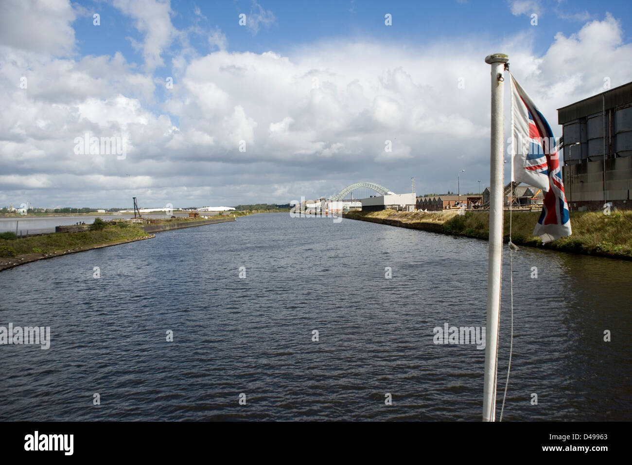 Runcorn Widnes Road Bridge from Weston Point on the Manchester Ship ...