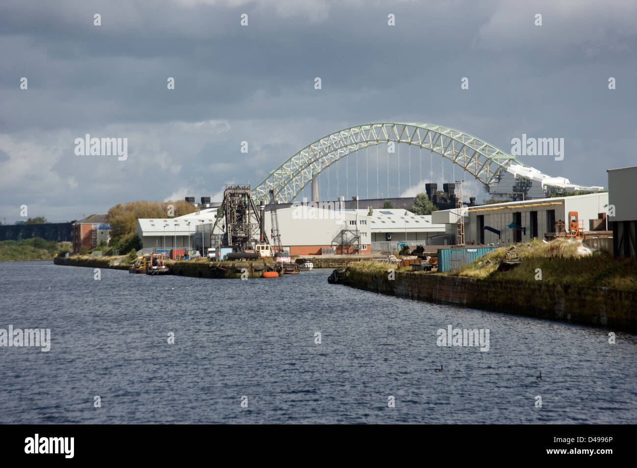 Runcorn Widnes Road Bridge from Weston Point on the Manchester Ship ...