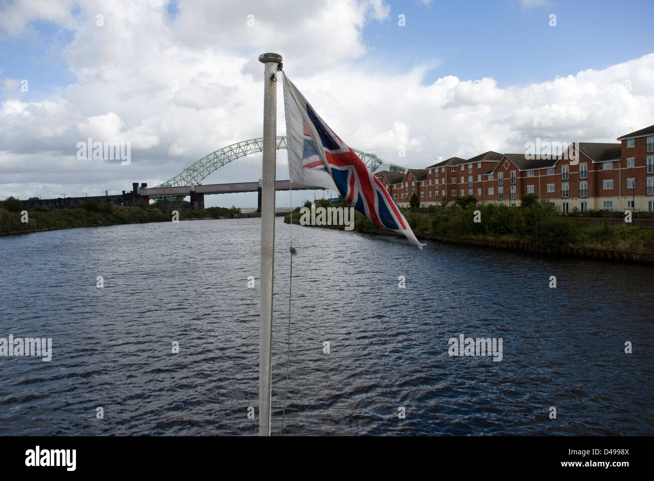 Runcorn Widnes Road Bridge from Weston Point on the Manchester Ship ...