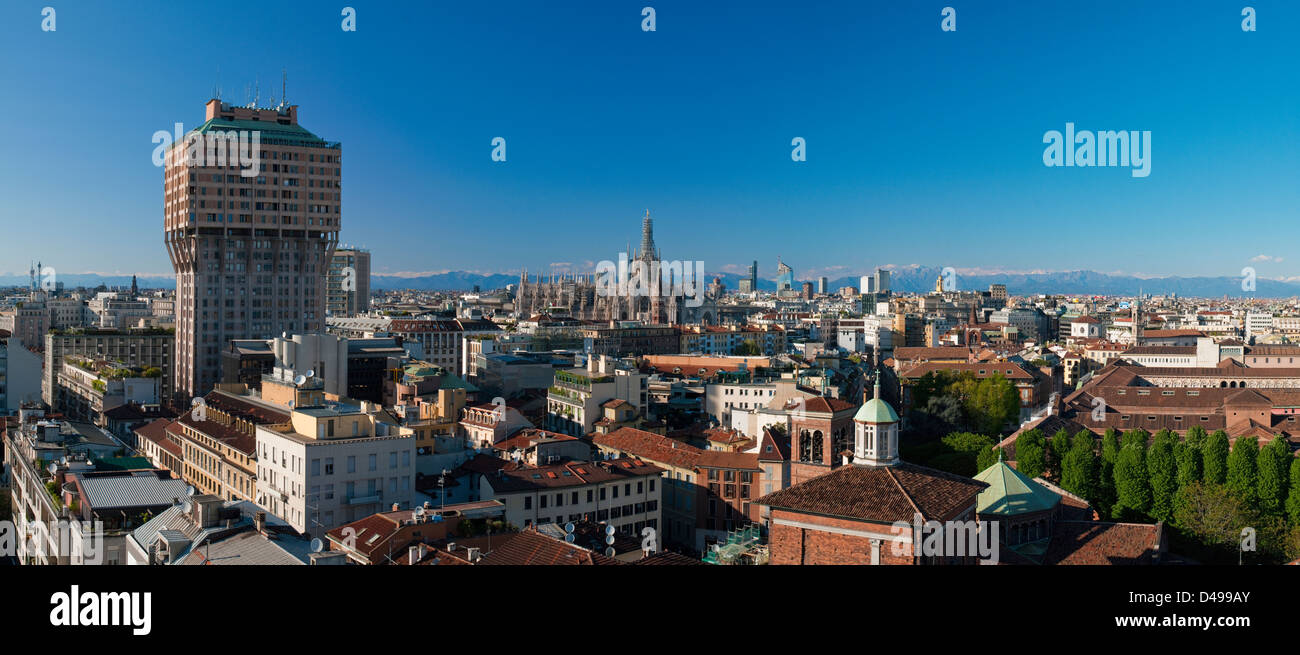 Panoramic View of the Skyline of Milano (Italia Stock Photo - Alamy