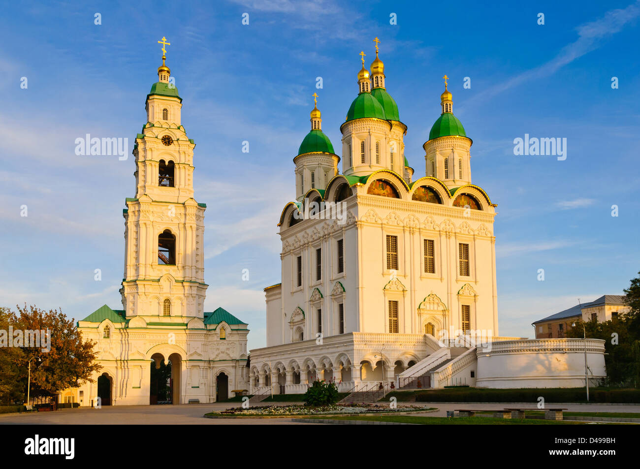 Astrakhan kremlin in Russia at sunset Stock Photo - Alamy