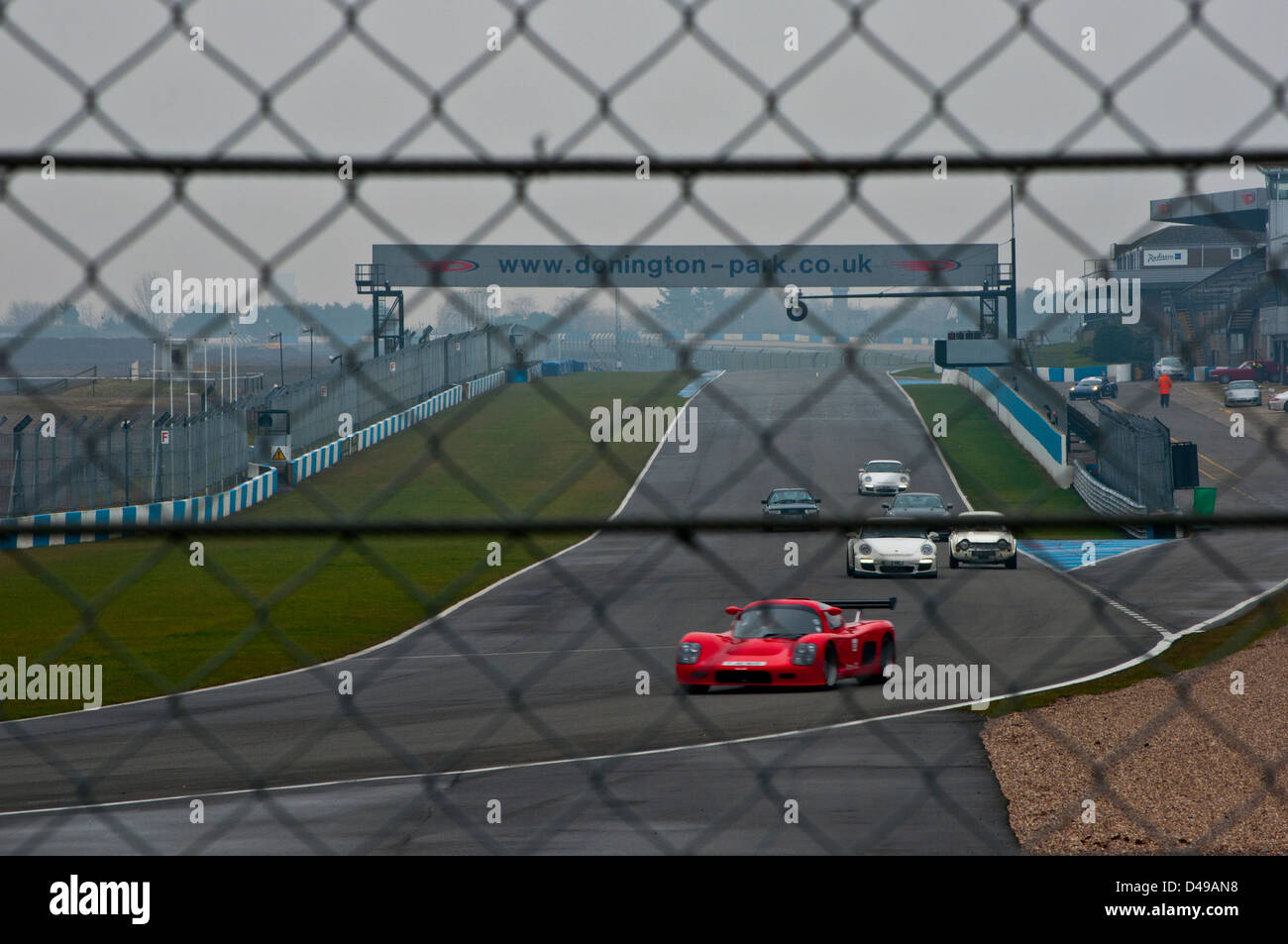 Track day Donnington Park motor racing circuit Stock Photo - Alamy