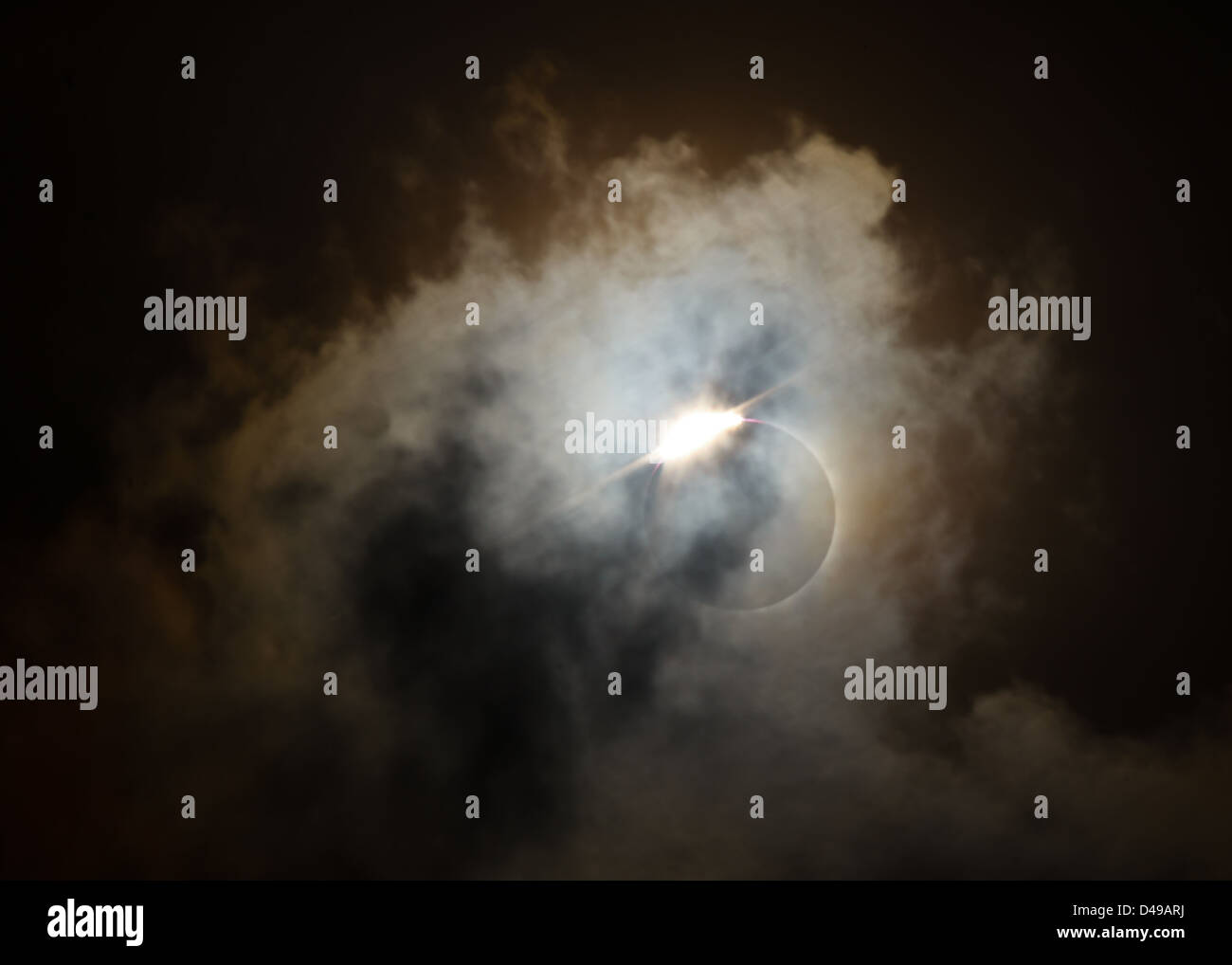 Second "diamond ring" after totality during the total solar eclipse at ...