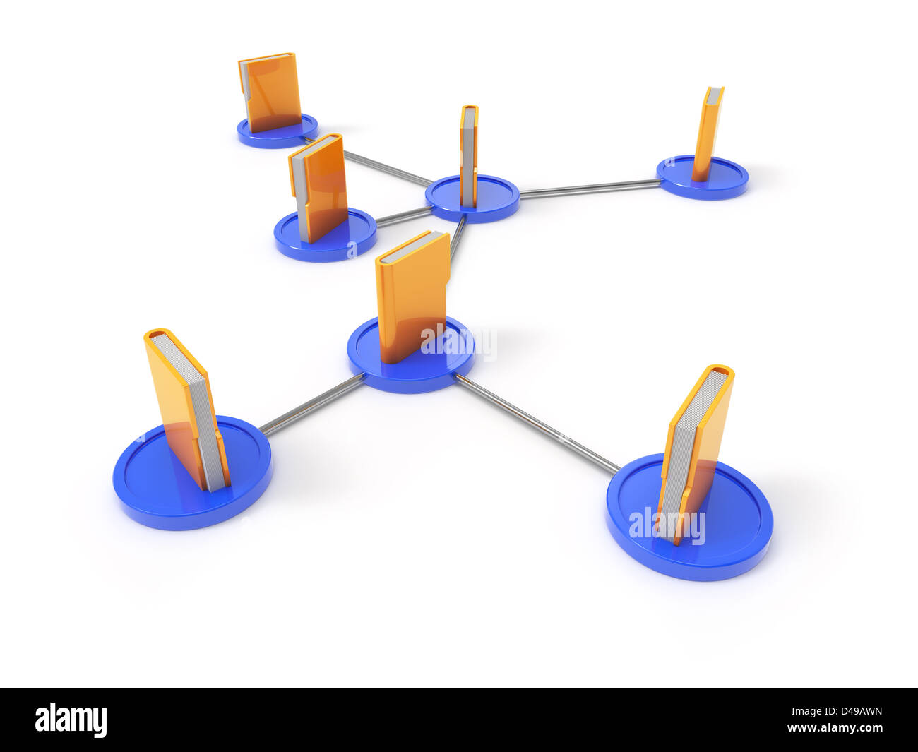 3d illustration of network concept. Isolated on white background Stock ...