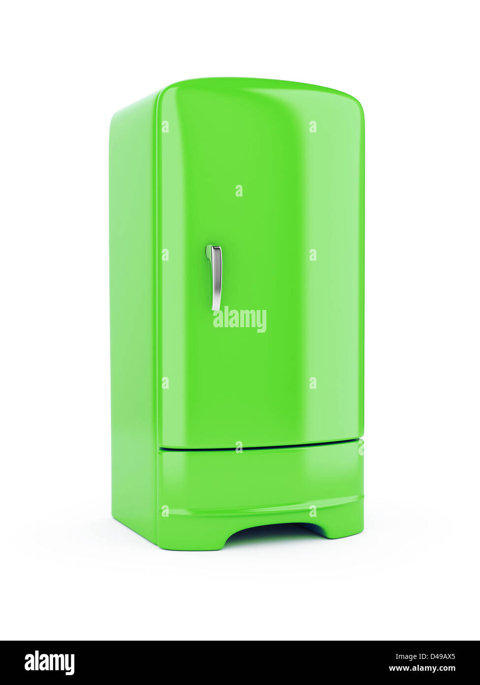 3d render of green refrigerator, isolated on white background Stock ...