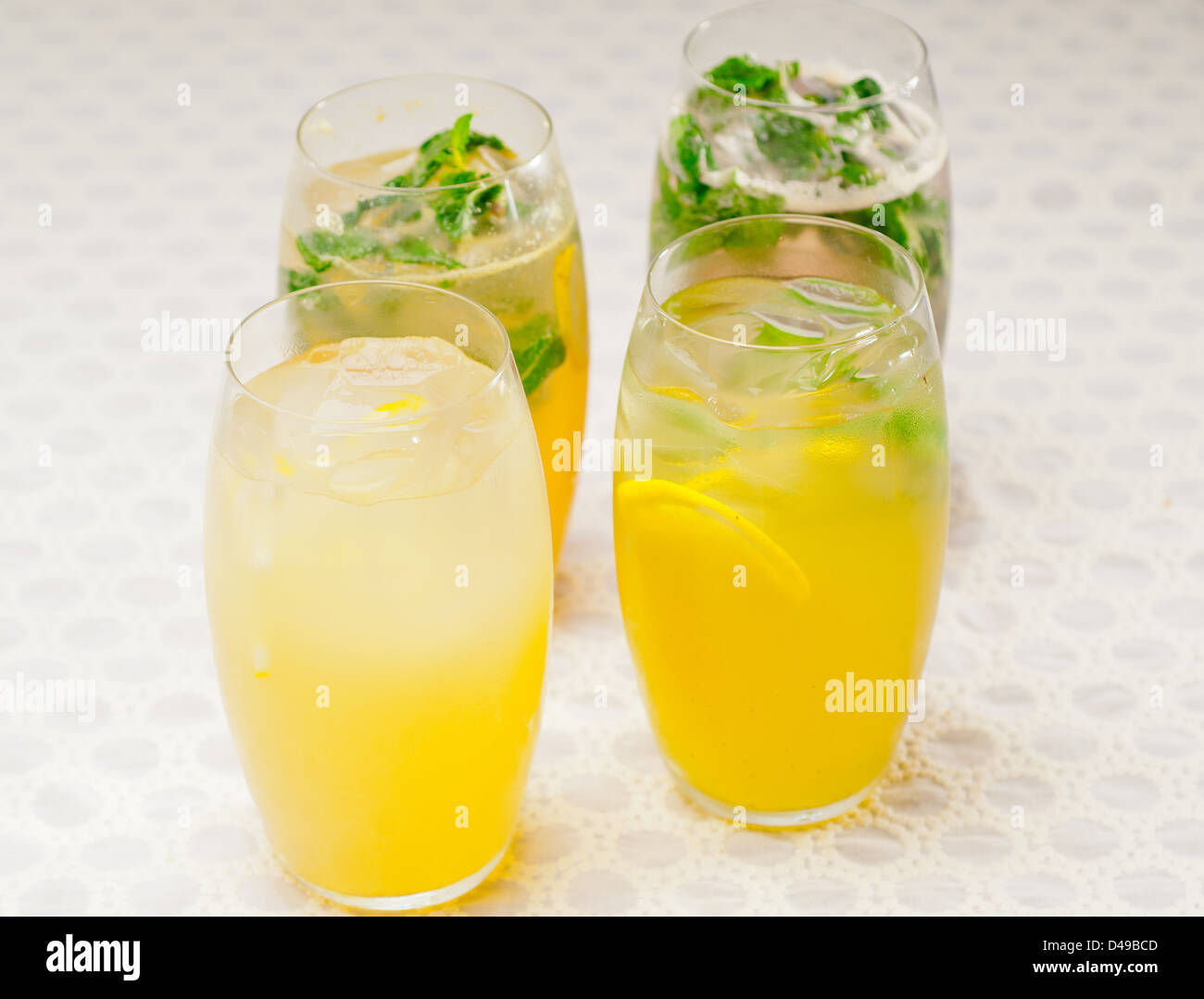 selection of fresh fruits colorful long drink cocktails Stock Photo - Alamy