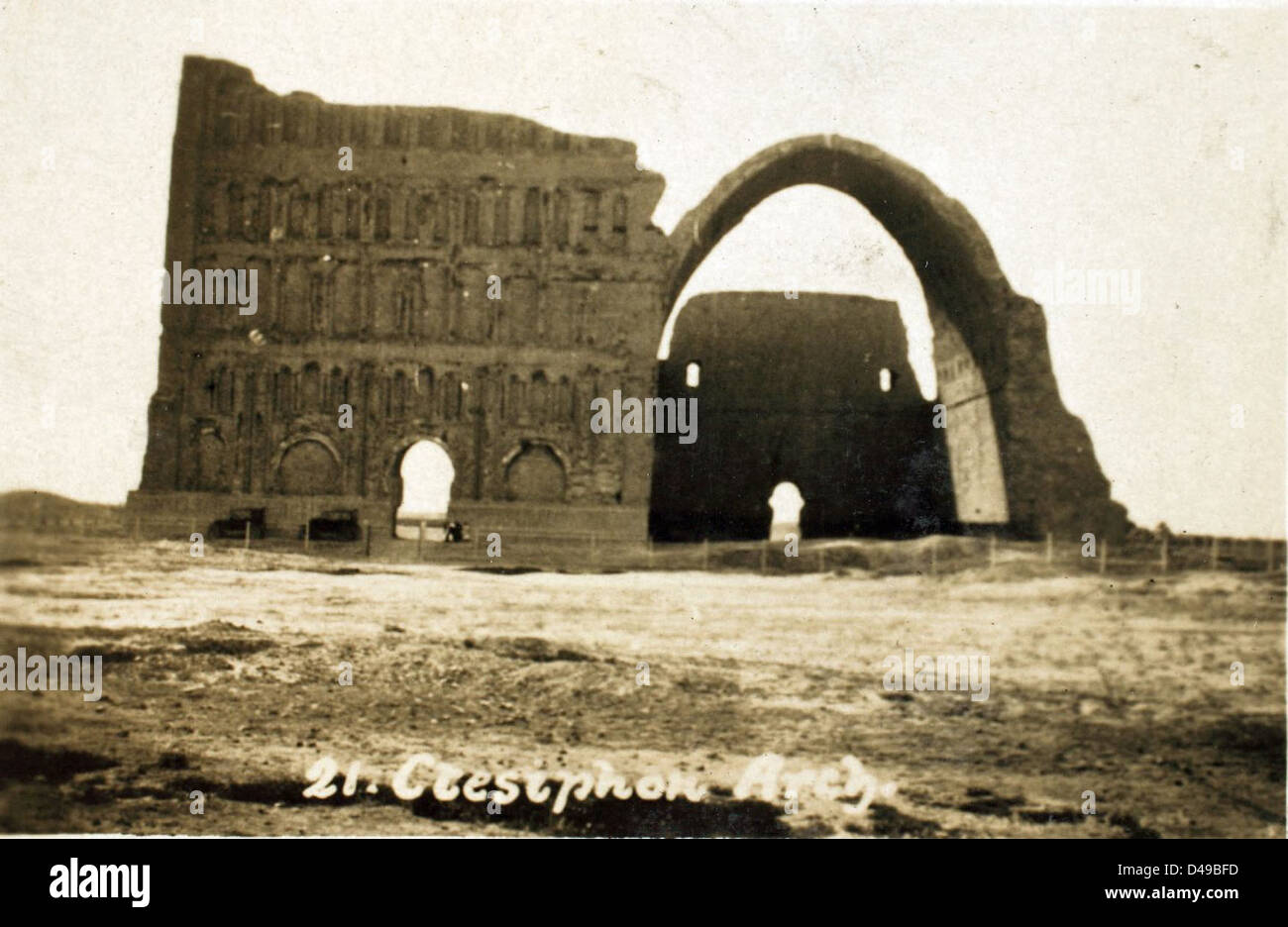 This aerial photograph by Edwin Newman shows the Ctesiphon Arch, an ...
