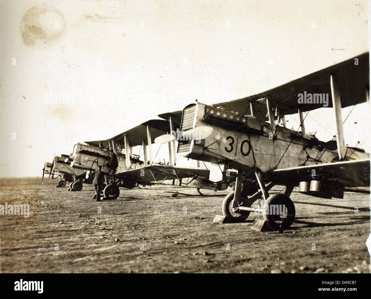 RAF personnel prepare for a bombing raid in the Middle East ...