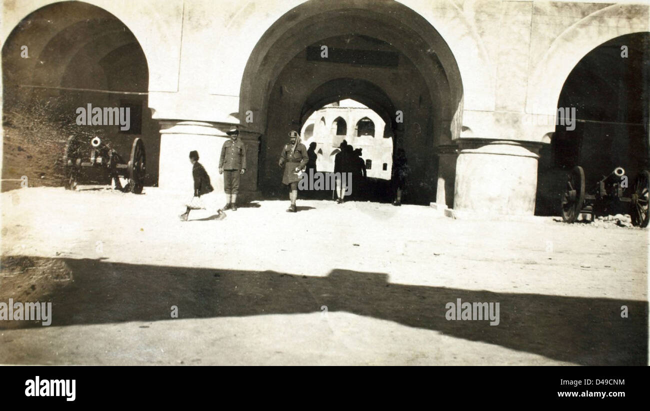 The entrance to a fort serves as a strategic point of defense, often ...