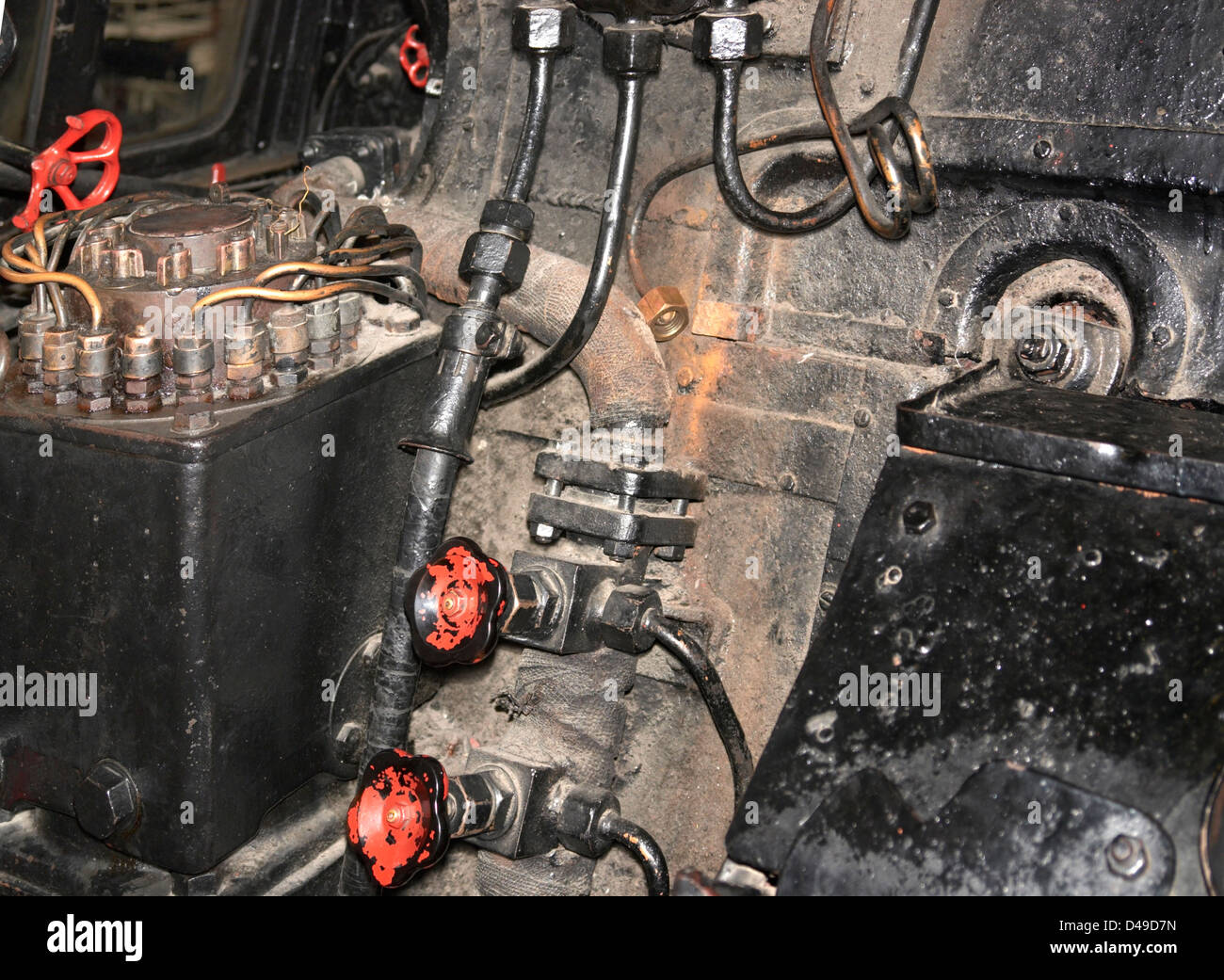 inside detail of a nostalgic steam engine Stock Photo - Alamy
