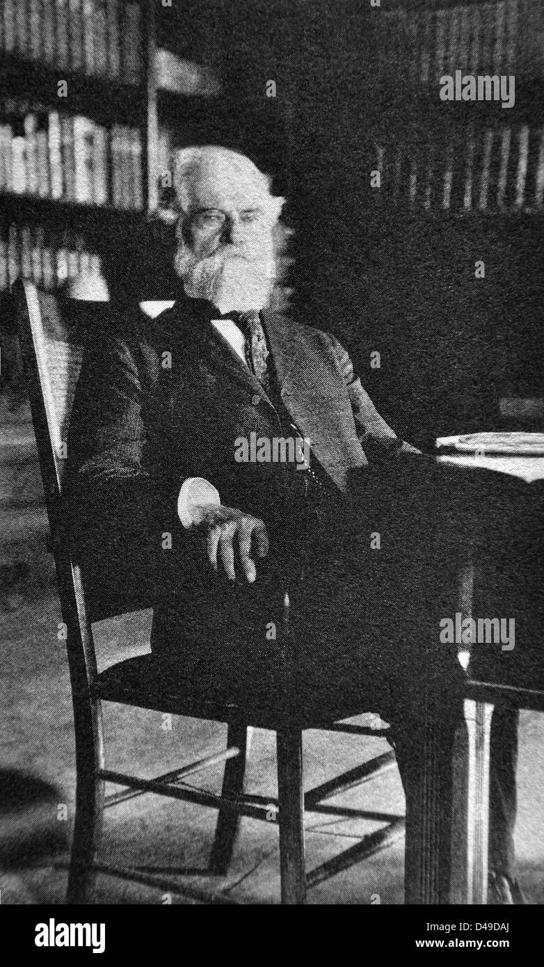 Simon Newcomb, Canadian-American astronomer and mathematician Stock ...