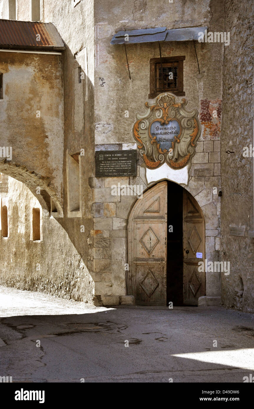 Old school building, Bormio, Italy, built in 1632 Stock Photo - Alamy