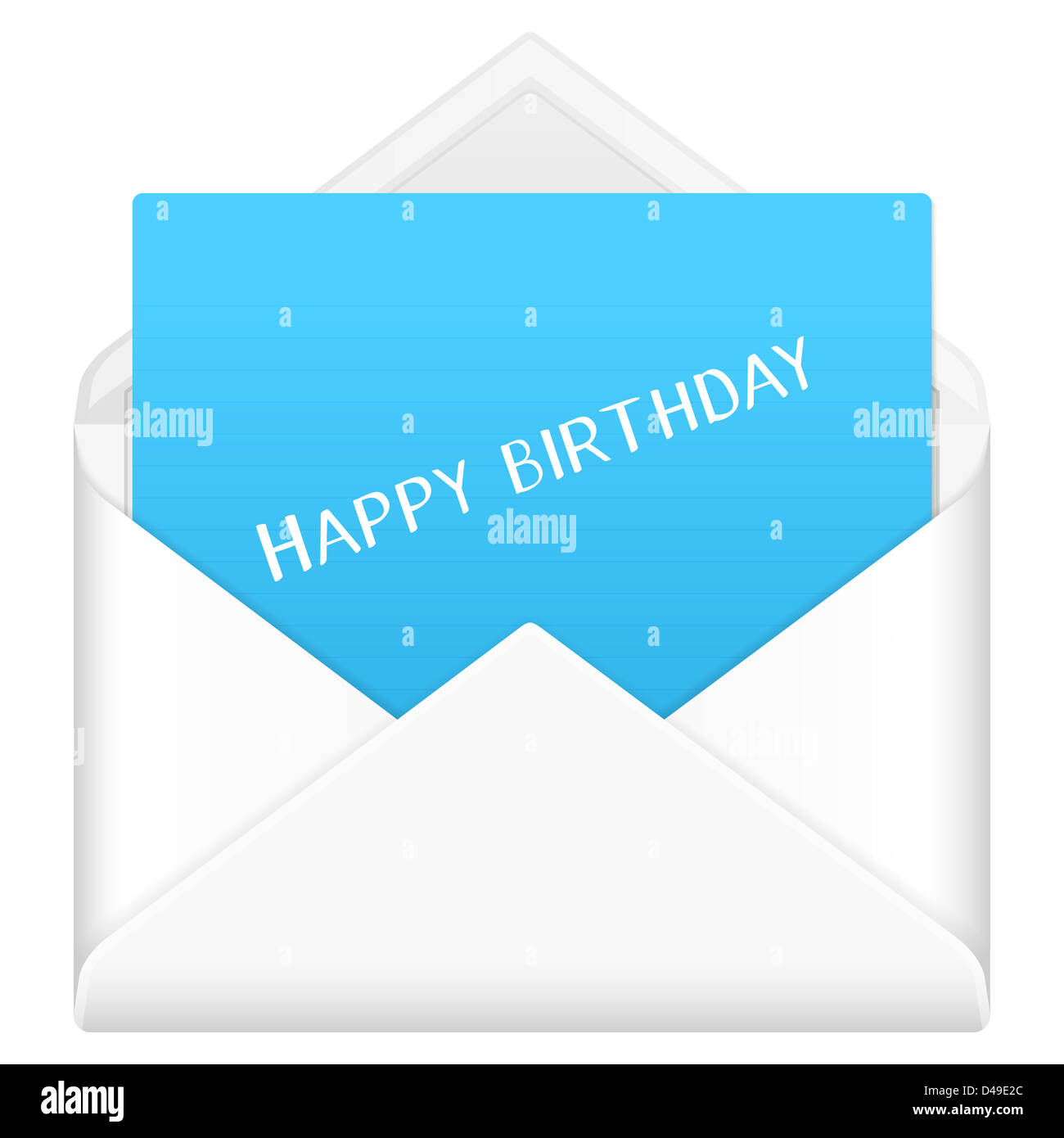 Envelope, notebook sheet, and symbol on a white background Stock Photo ...