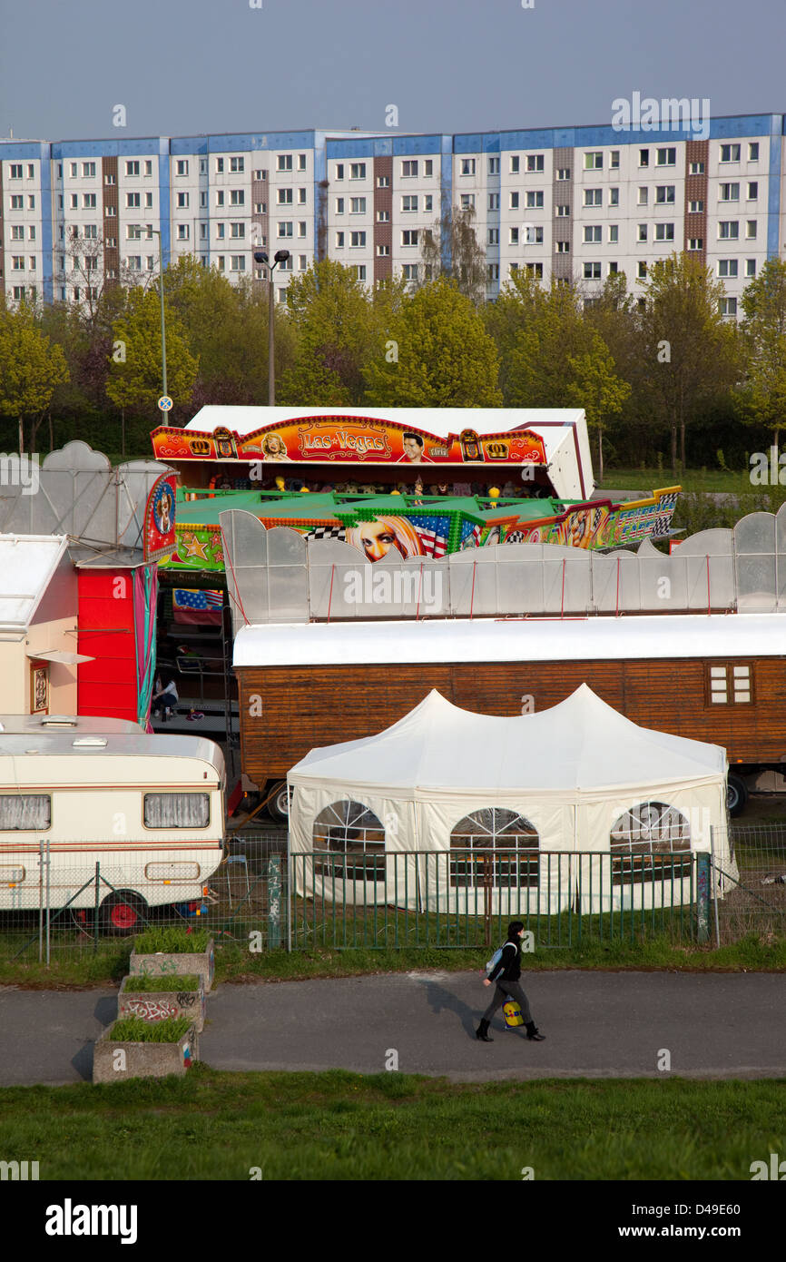 Berlin, Germany, tents, a fun fair on the outskirts Stock Photo - Alamy