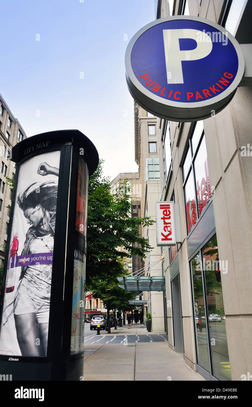Public parking sign in Boston, Massachusetts, USA Stock Photo - Alamy