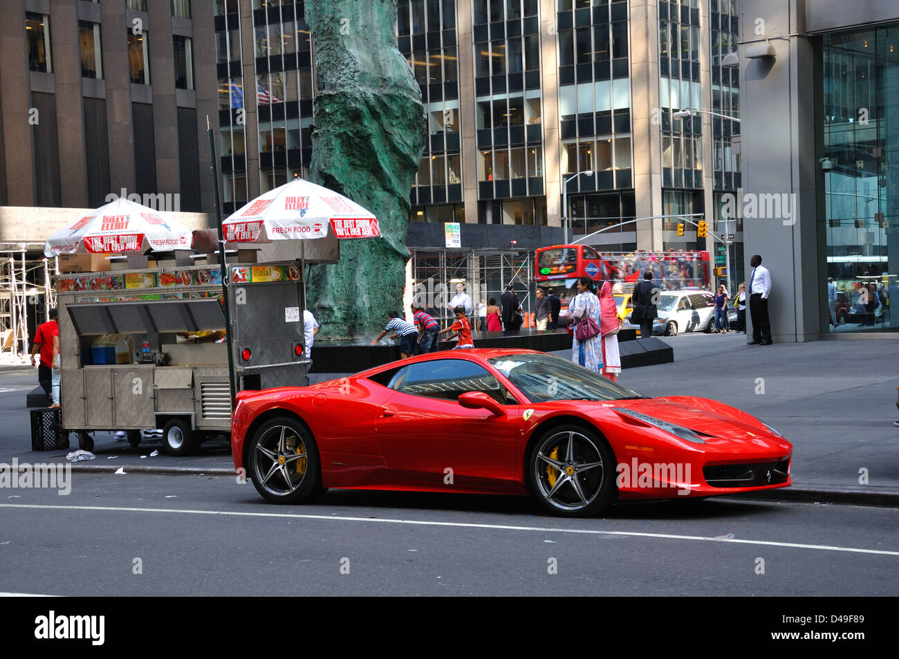 Red Ferrari in New York City, USA Stock Photo - Alamy