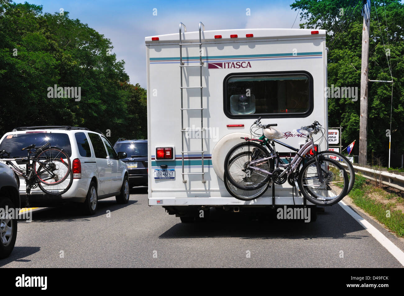 Traffic along Route 6 in Cape Cod, Massachusetts, USA Stock Photo - Alamy