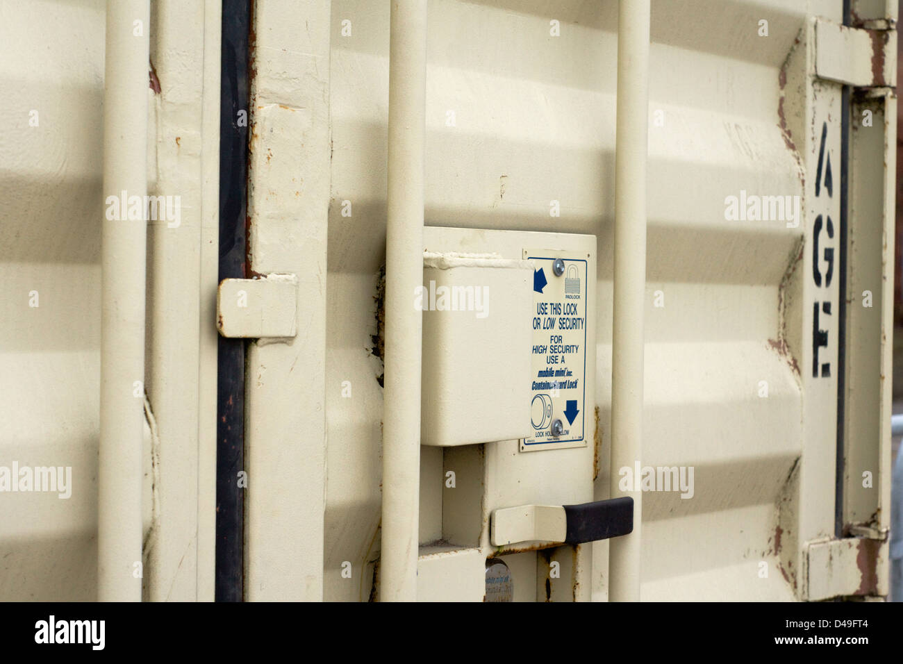A shipping container door Stock Photo - Alamy