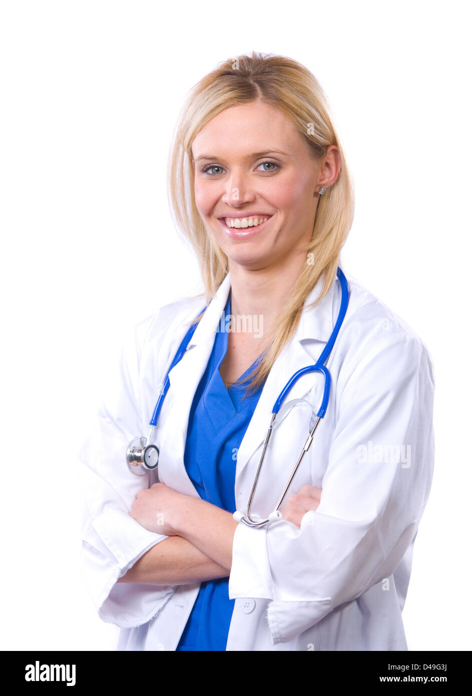 Female doctor isolated on white Stock Photo - Alamy