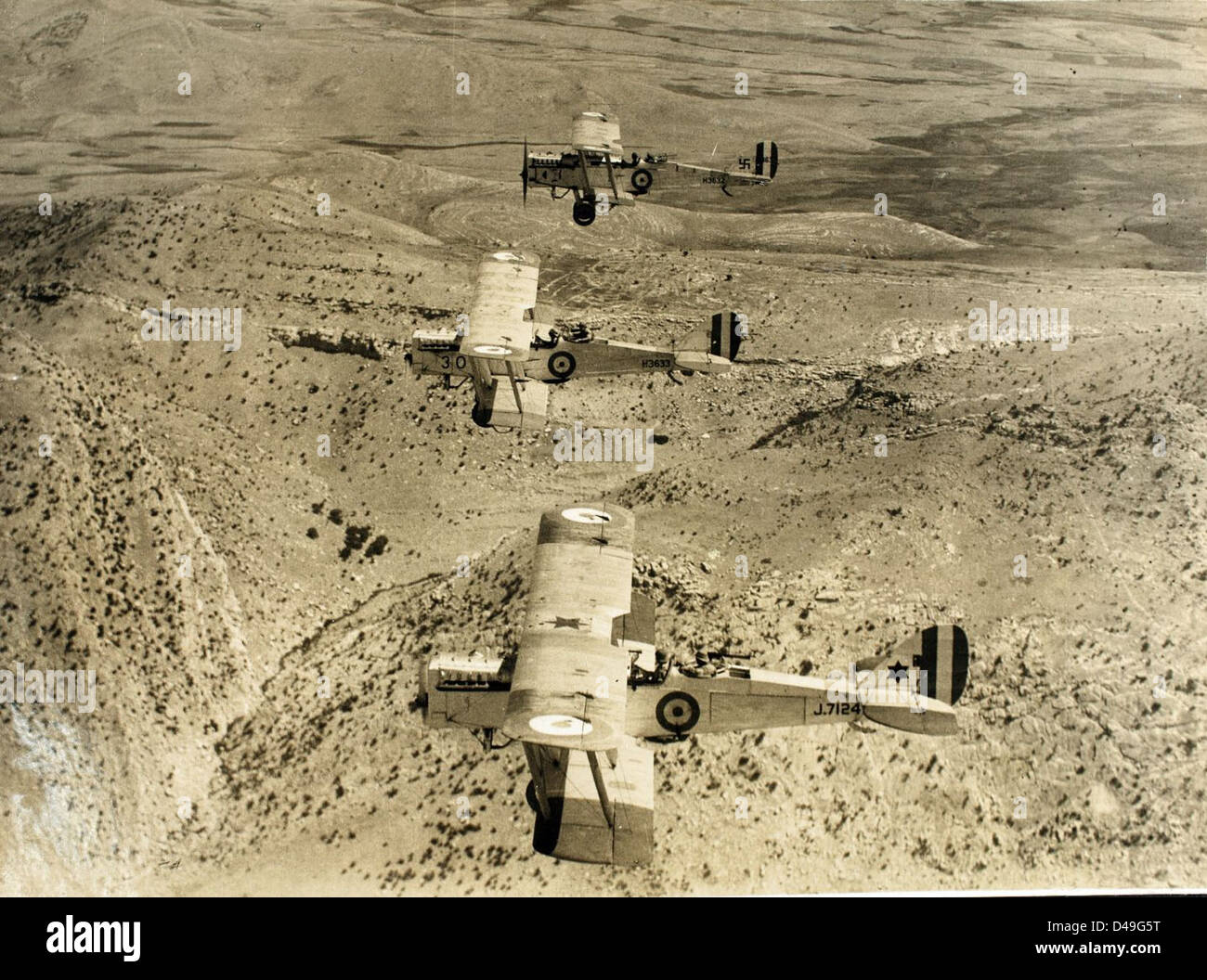A photo by Edwin Newman showing RAF B Flight in formation during a ...