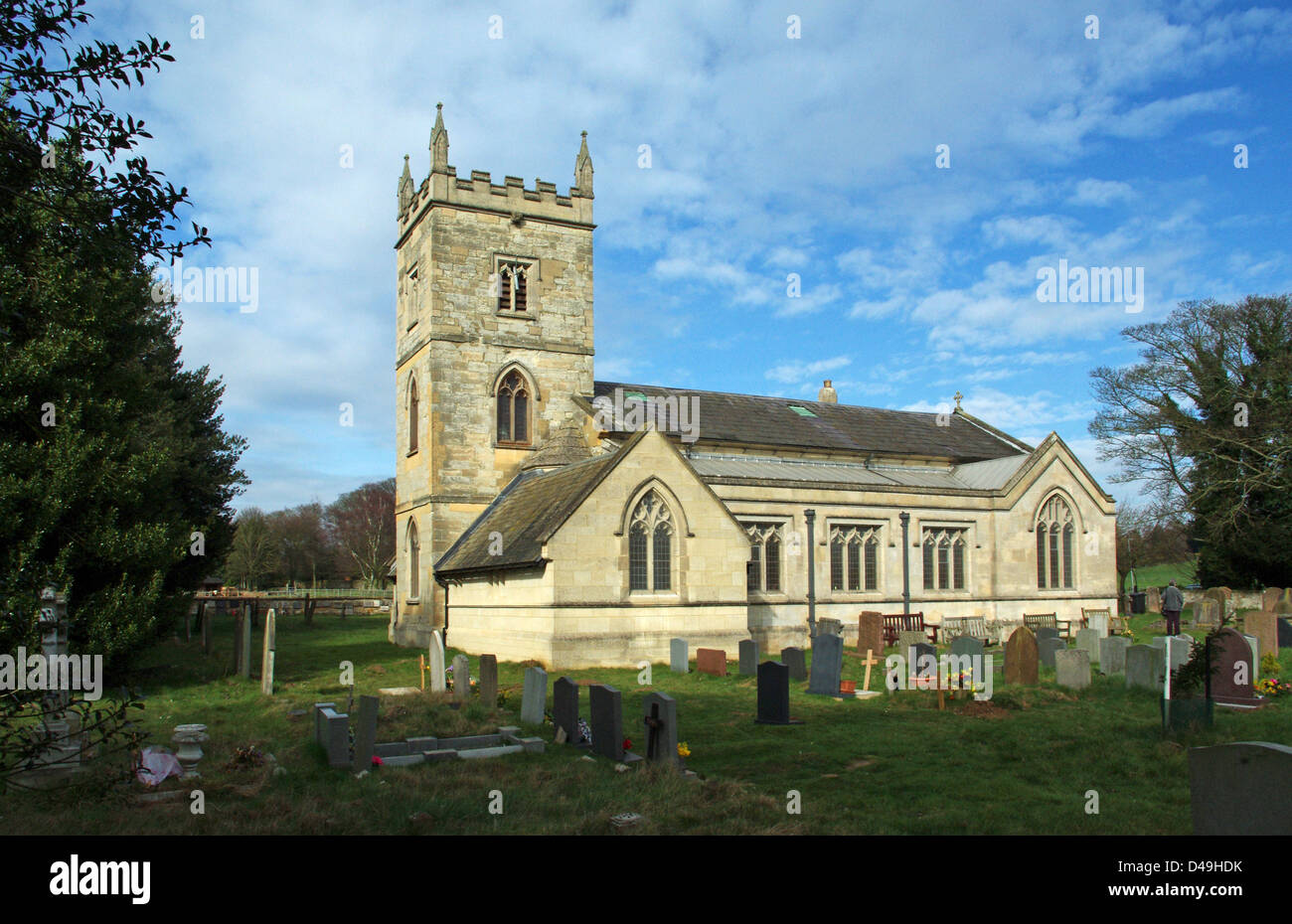 Exterior view of the church of St Nicholas in the village of Overstone ...