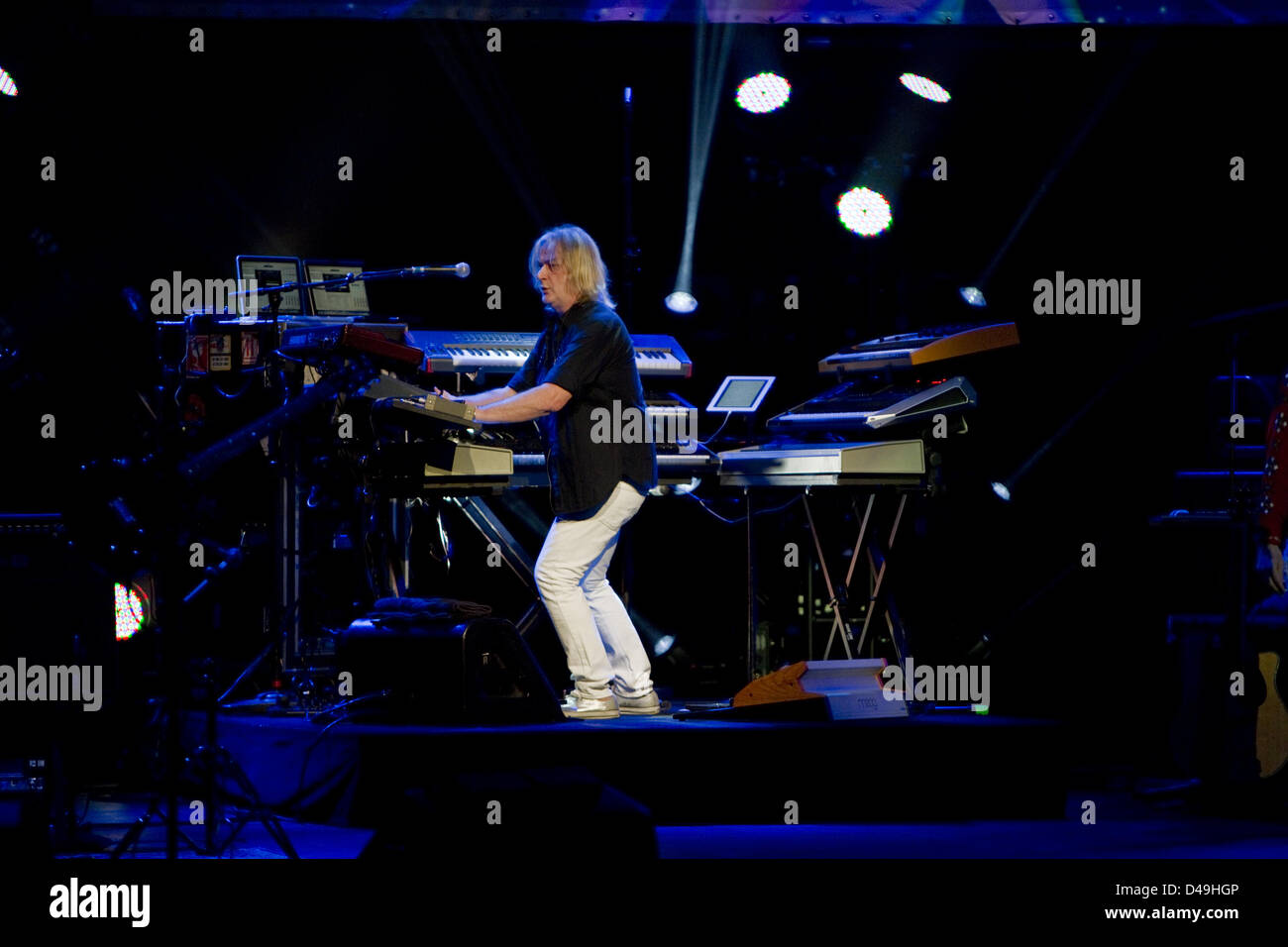 March 8, 2013 - Temecula, CA, USA - Keyboardist GEOFF DOWNES performs ...