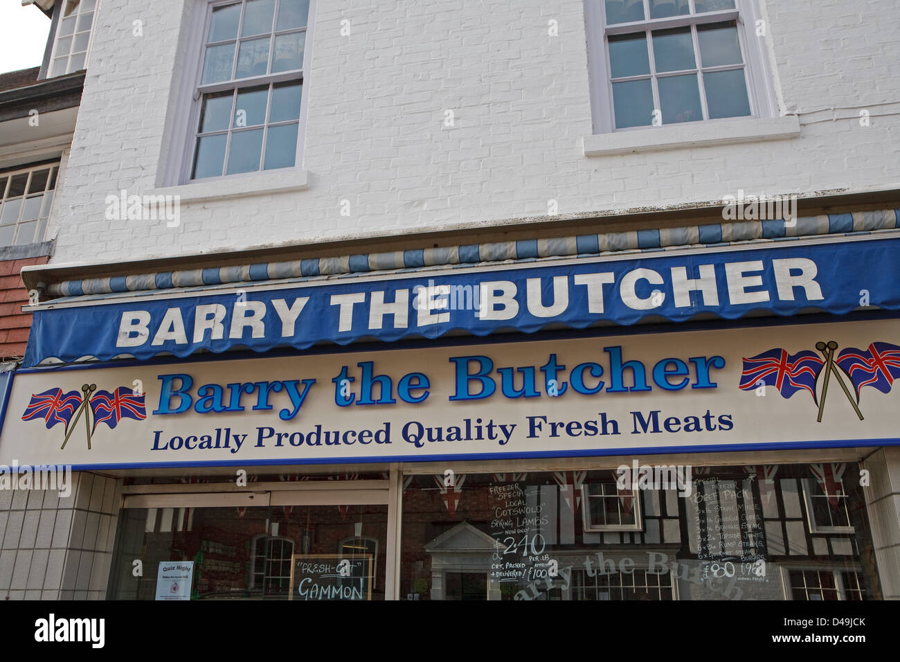 Barry The Butcher in Stratford Upon Avon Warwickshire Stock Photo - Alamy
