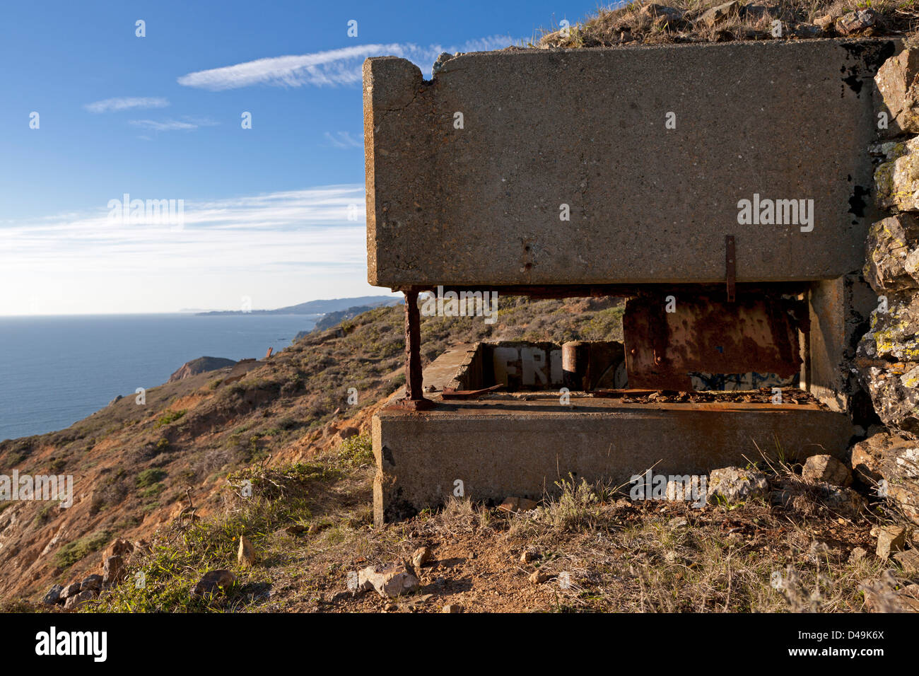 A Lookout Post Near Battery Townsley A Relic From World War II At The Marin Headlands And a-lookout-post-near-battery-townsley-a-relic-from-world-war-ii-at-the-marin-headlands-and