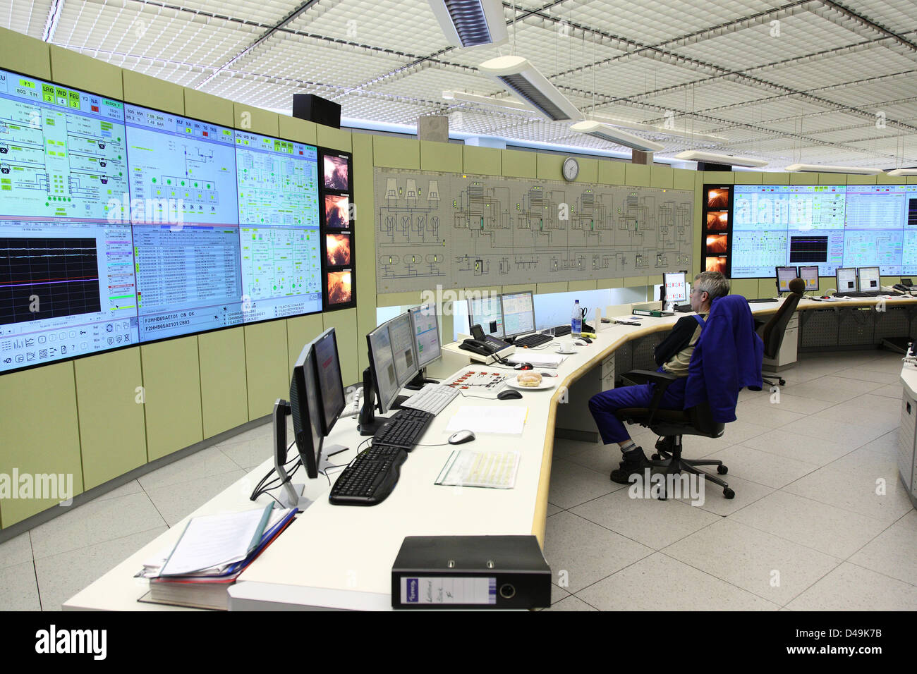 Peitz, Germany, in the power plant control room Jaensch forest Stock ...