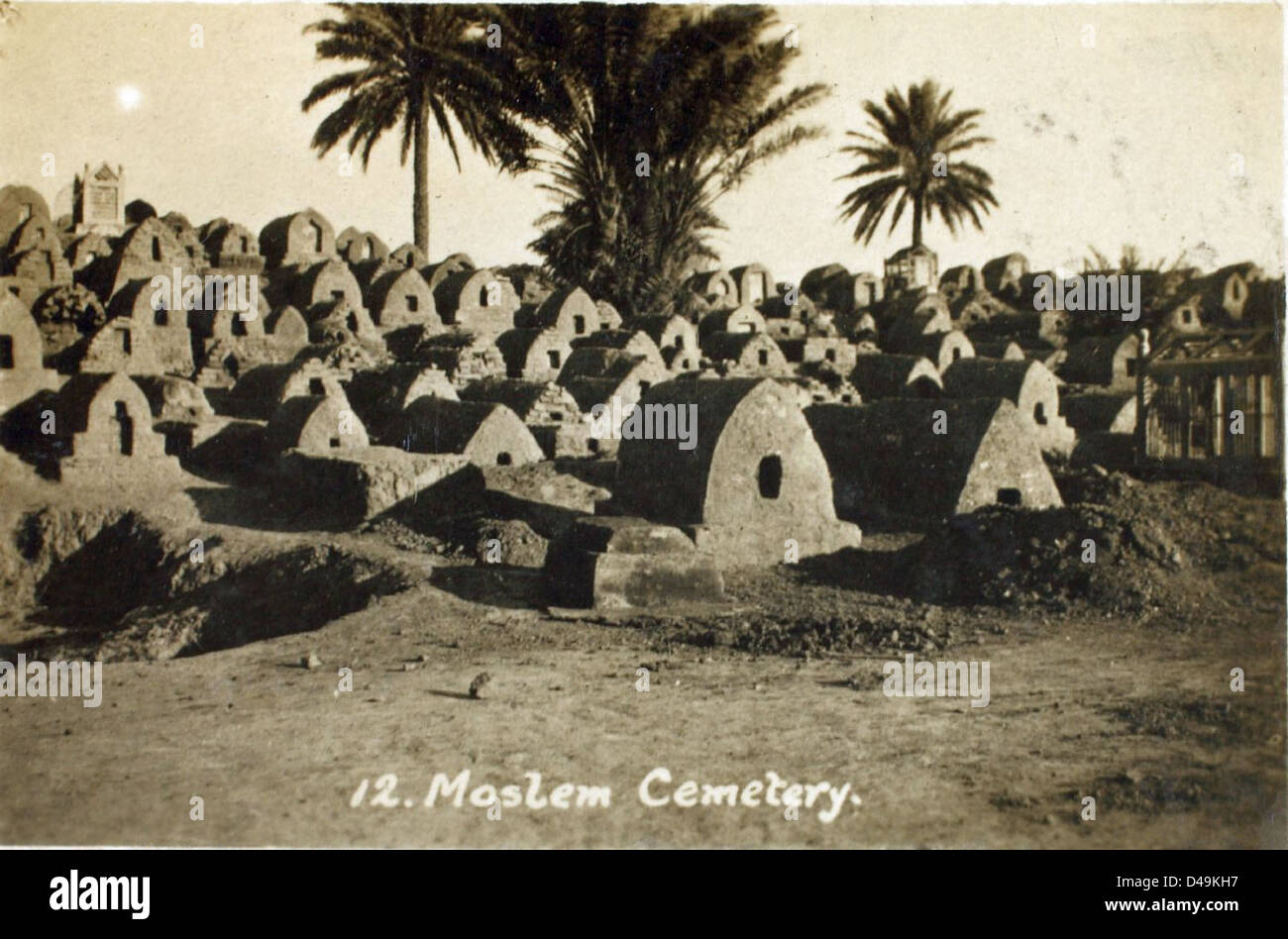 Photograph by Edwin Newman depicting the Moslem Cemetery in Iraq ...