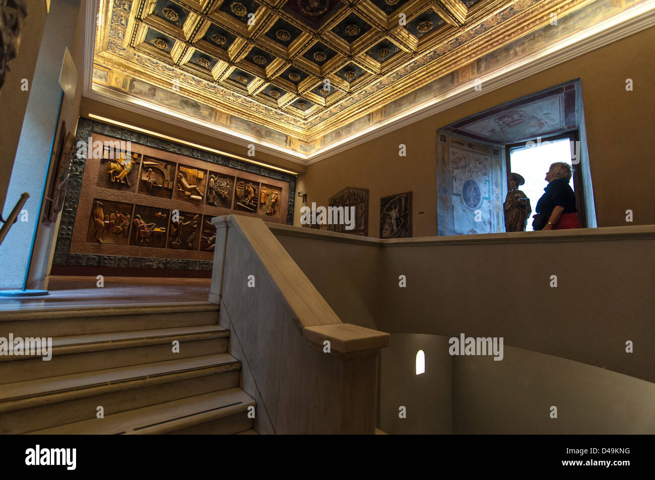 Vatican Museum stairs, Rome, Italy Stock Photo - Alamy