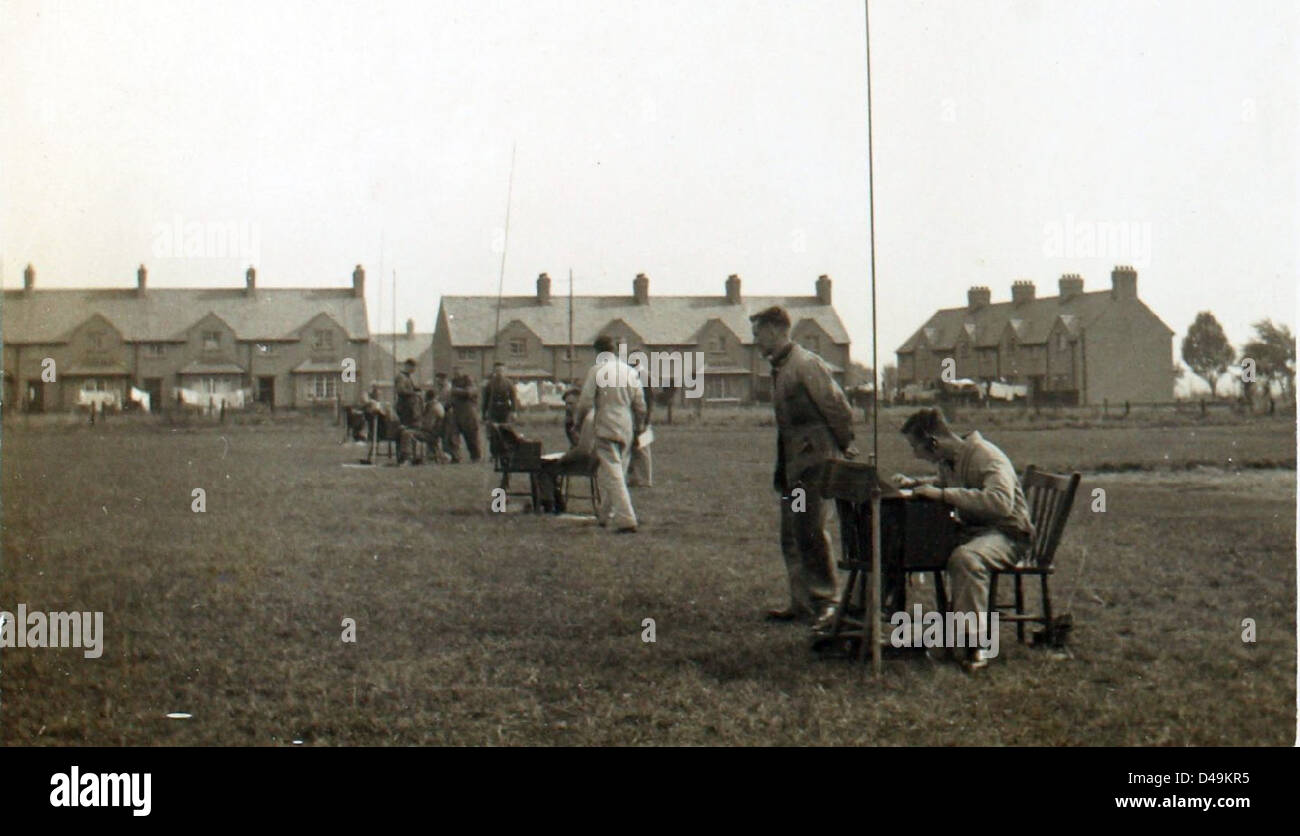 This image captures the operation of portable wireless telegraph ...