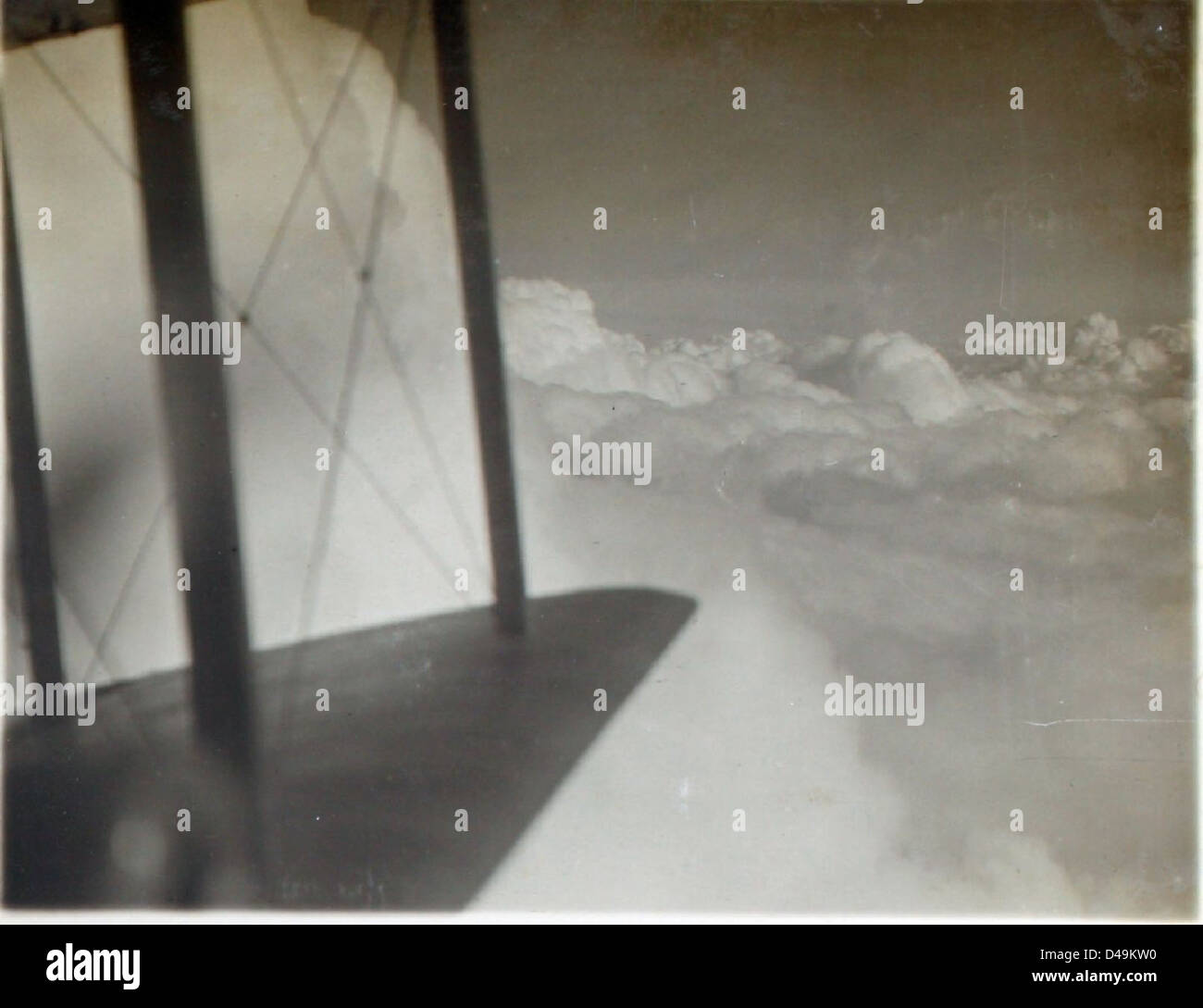 This image captures a view above the clouds in the Middle East ...