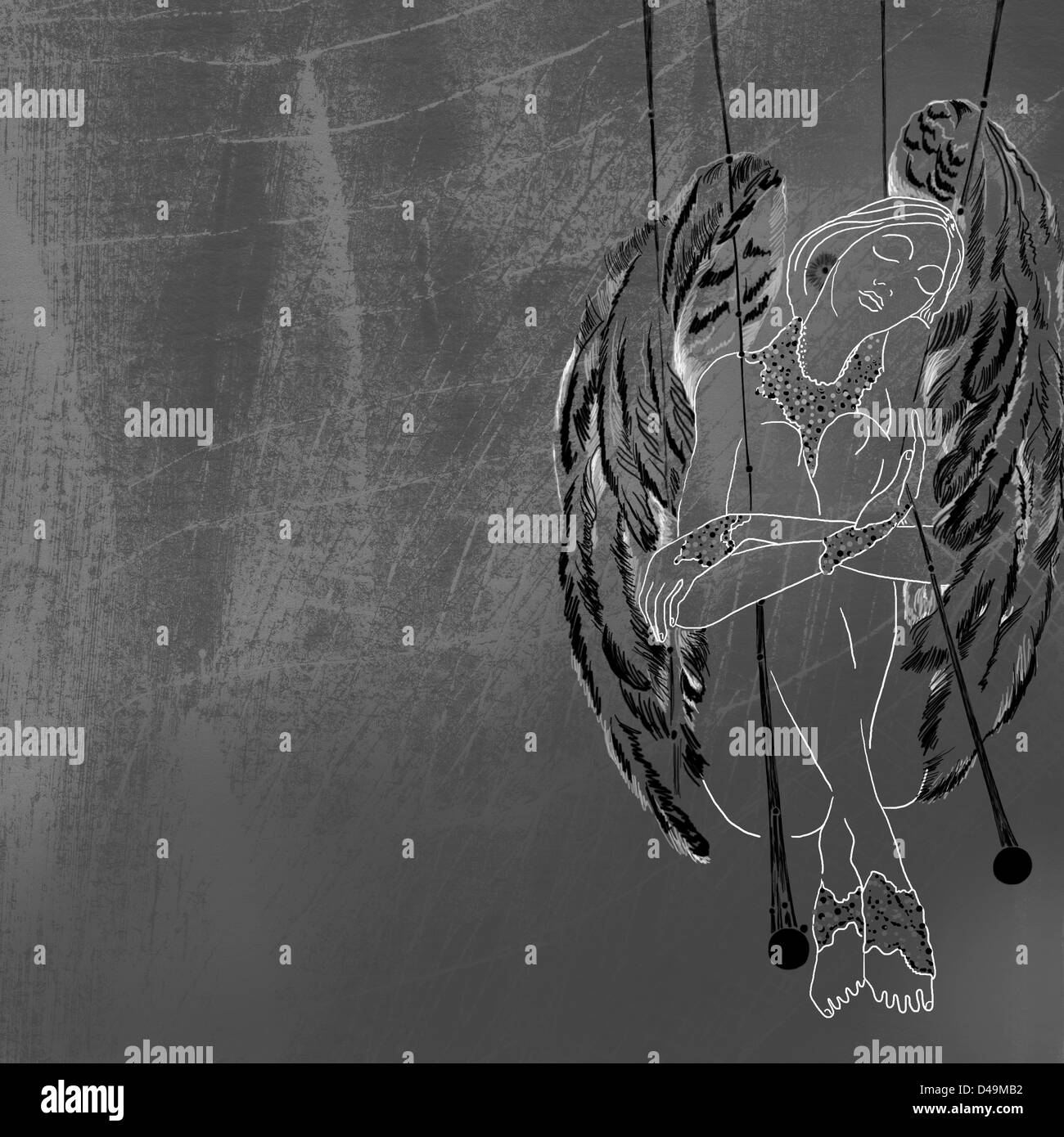 Angel on a swing Stock Photo - Alamy