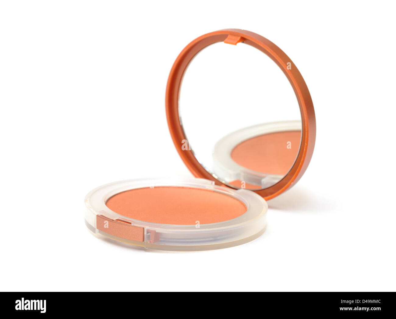 Make-up Powder in Box with Mirror, on white background Stock Photo - Alamy