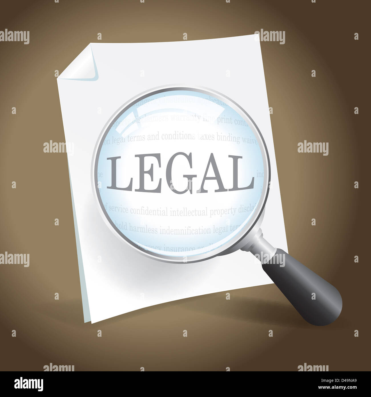Taking a closer look at a legal document Stock Photo - Alamy