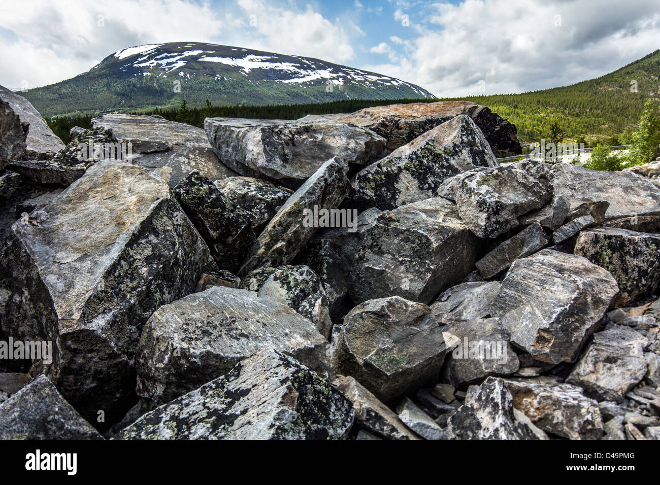Stone quarry. Norway Stock Photo - Alamy