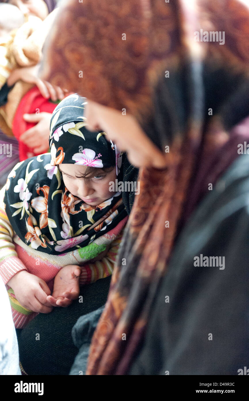 Refugees that were accommodated in a local school, Hama, Syria Stock ...