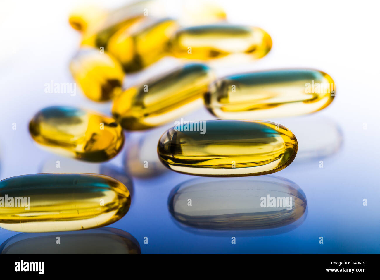 This is an image of Omega 3 fish oil capsules Stock Photo - Alamy