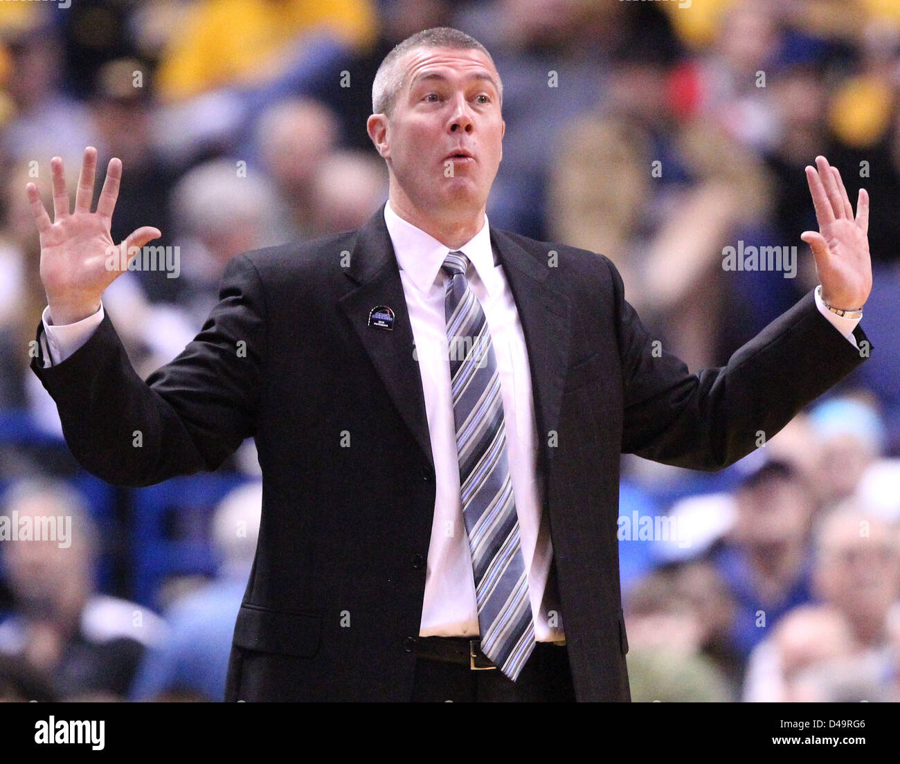 St. Louis, Missouri, USA. 9th March, 2013. March 9, 2013: Head coach ...