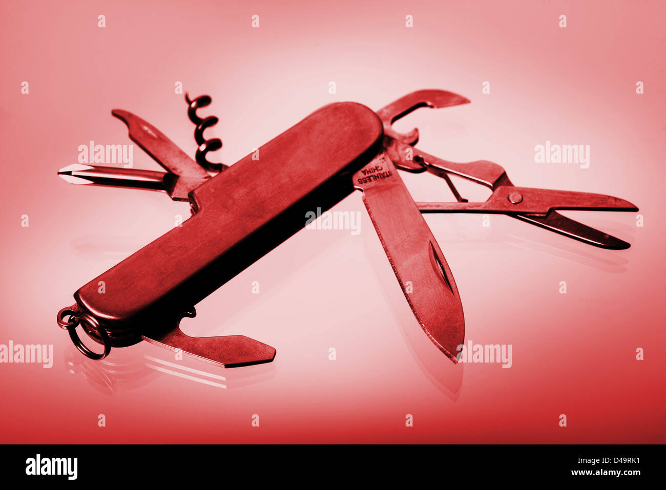 This is an image of a multi tool knife, scissors, screwdriver etc Stock ...