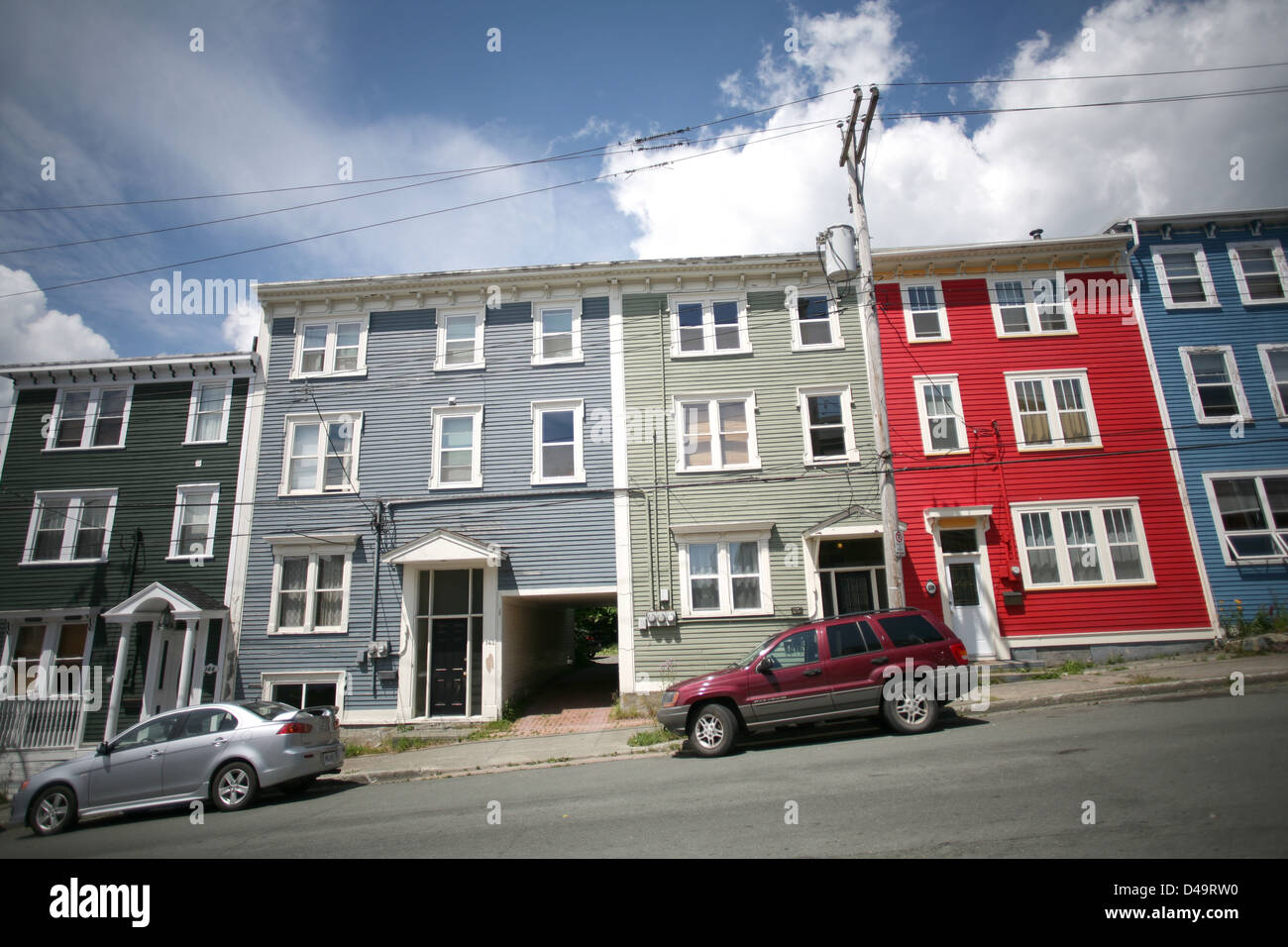 The Jellybean row in St John's Newfoundland Stock Photo - Alamy
