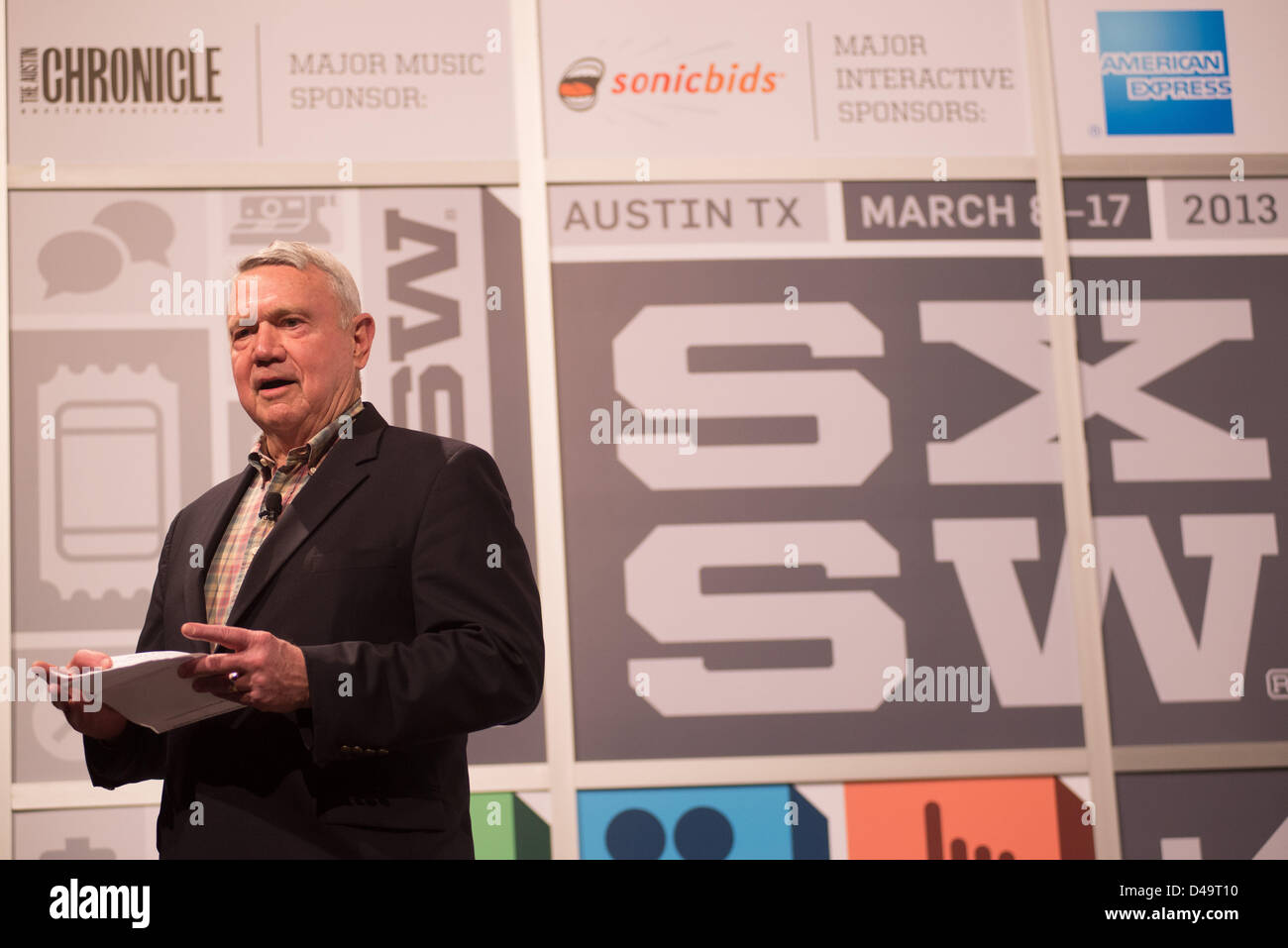 Austin, Texas, U.S. 9th March, 2013. Mayor LEE LEFFINGWELL introduces ...