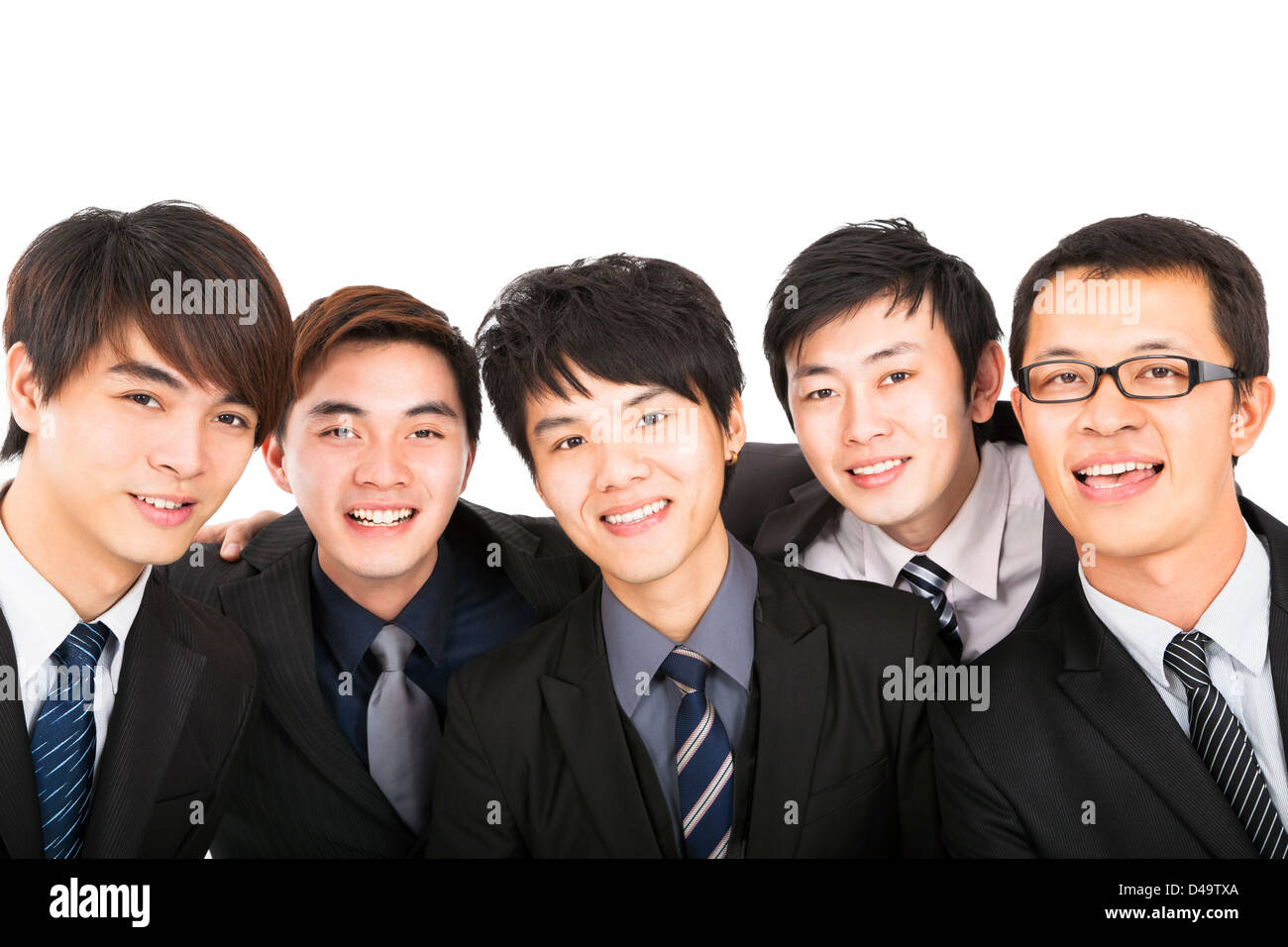 successful asian business team isolated on white Stock Photo - Alamy
